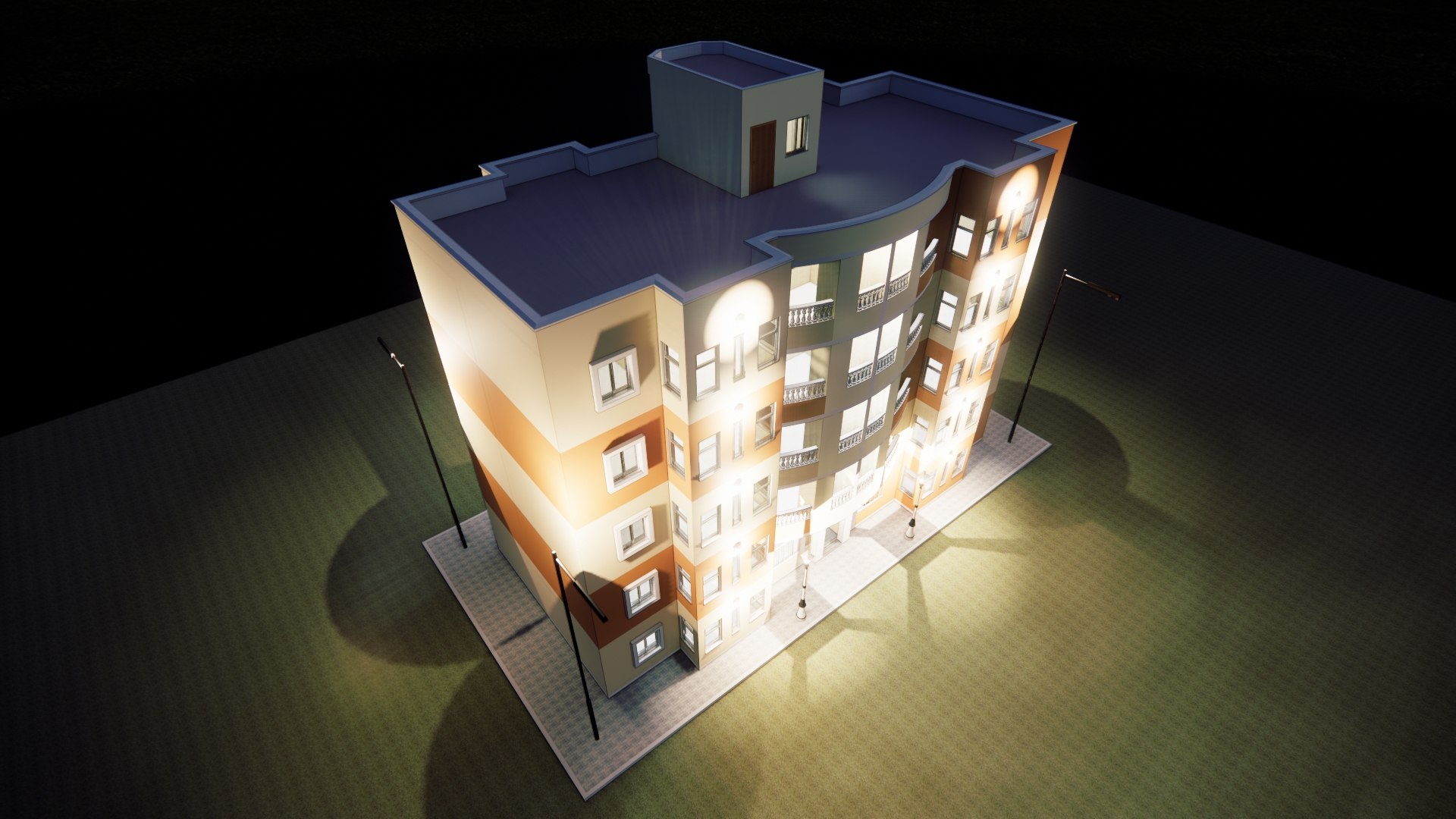 Residential Building G Plus 4 In Revit 3D Model - TurboSquid 2199136