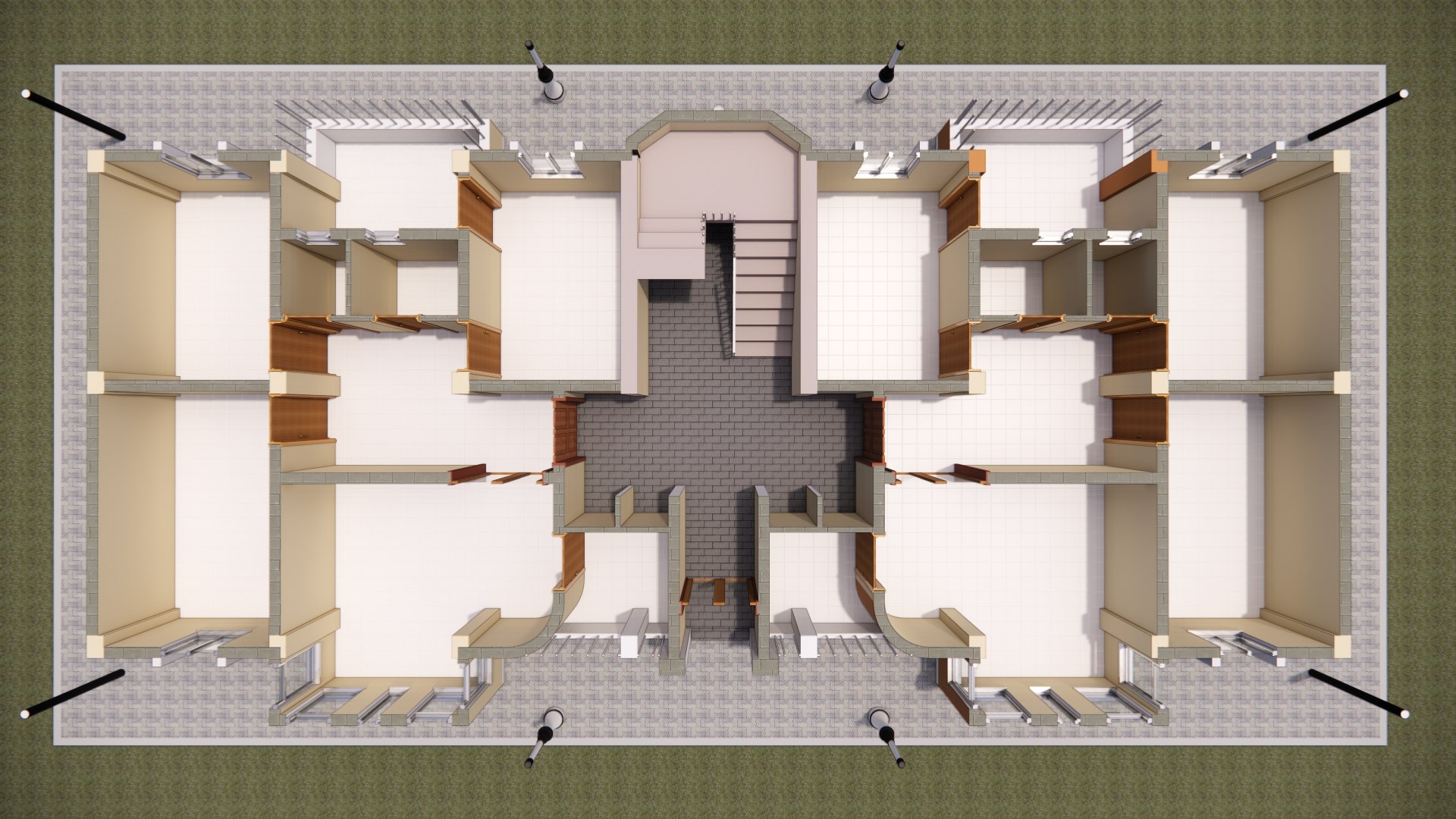 Residential Building G Plus 4 In Revit 3D Model - TurboSquid 2199136