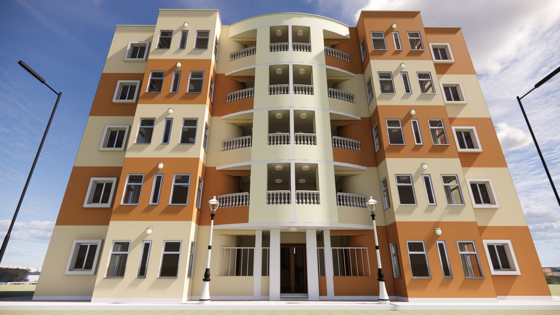 Residential Building G Plus 4 In Revit 3D Model - TurboSquid 2199136
