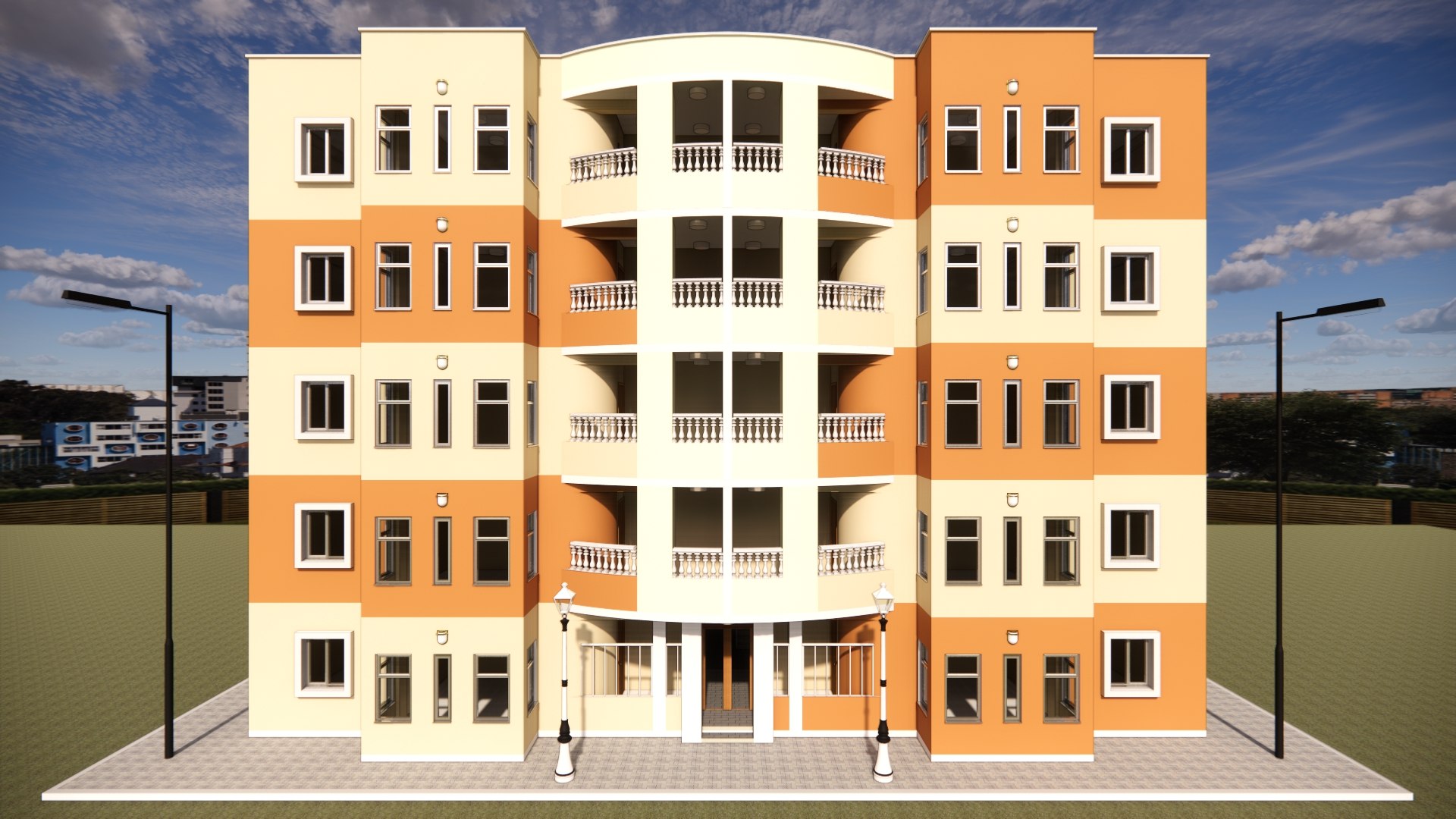 Residential Building G Plus 4 In Revit 3D Model - TurboSquid 2199136