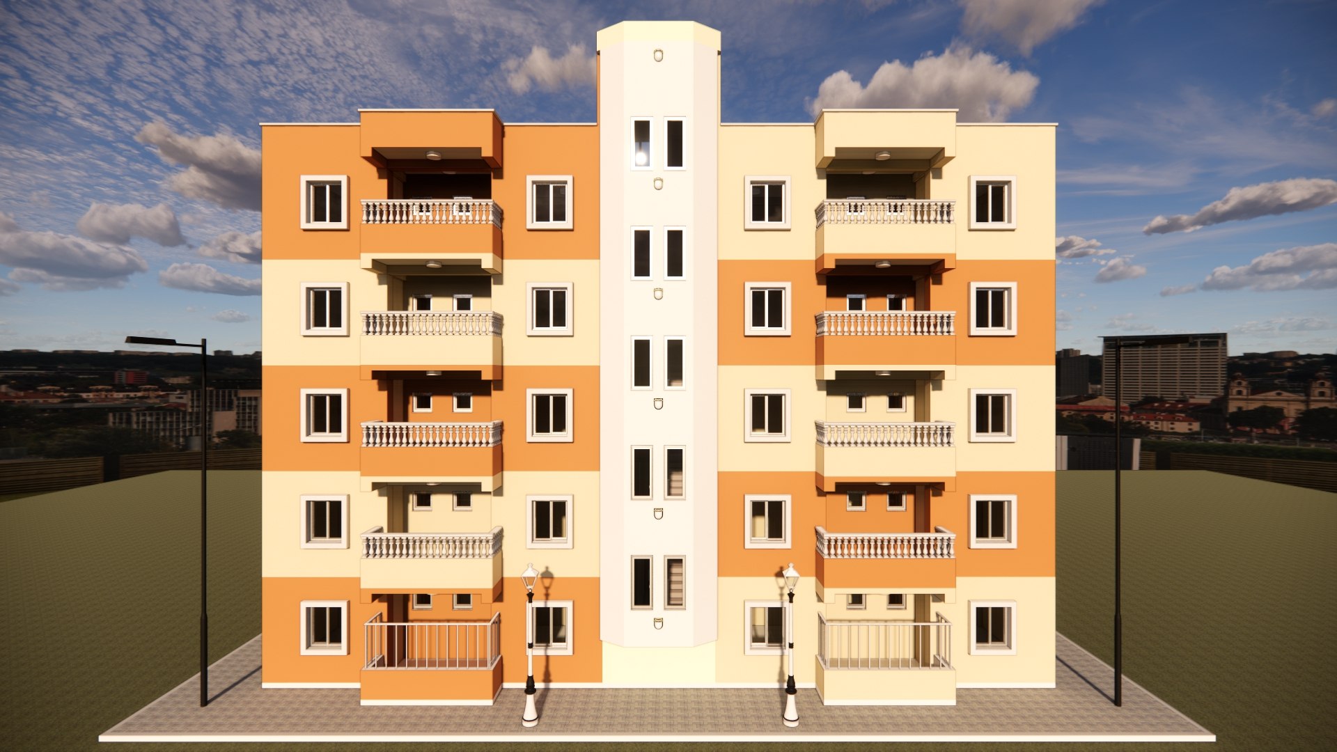 Residential Building G Plus 4 In Revit 3D Model - TurboSquid 2199136