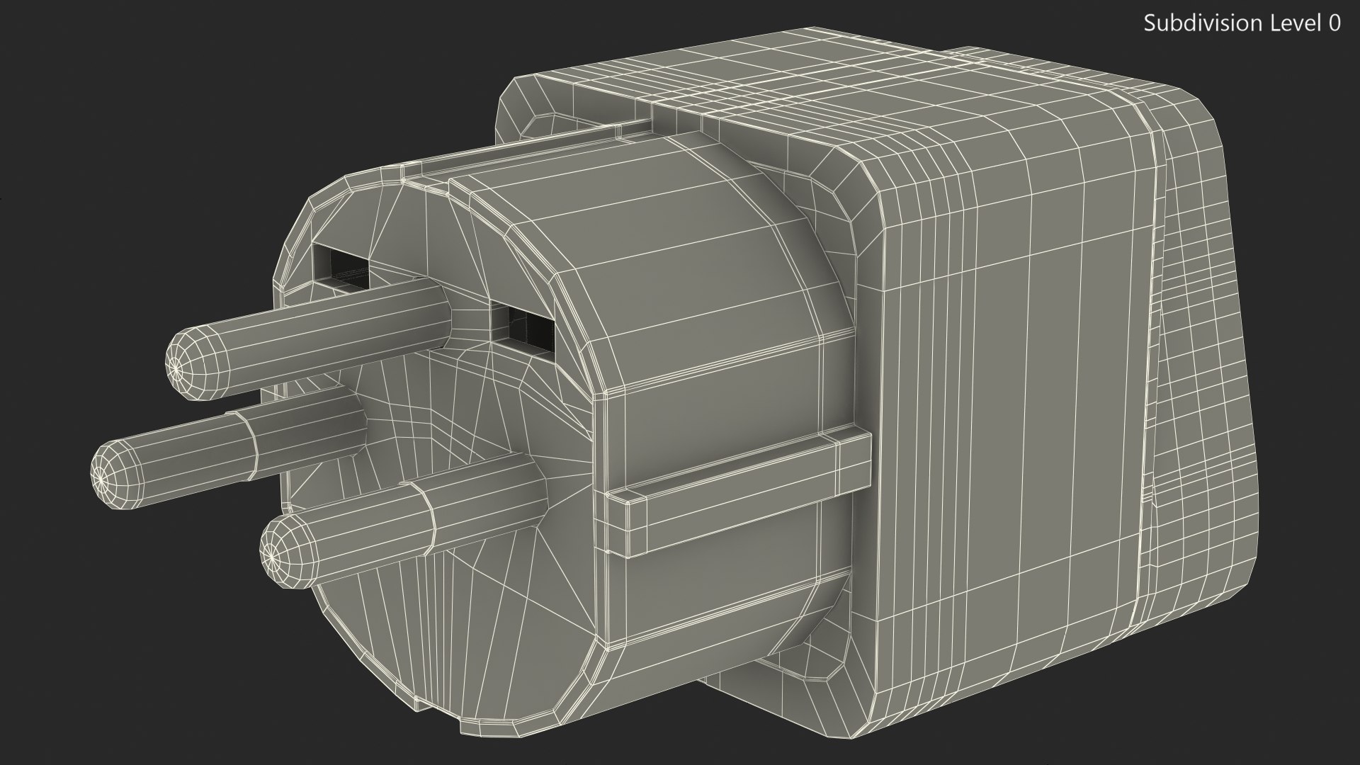 3D Electrical Plug Type H Adapter White - TurboSquid 1841229