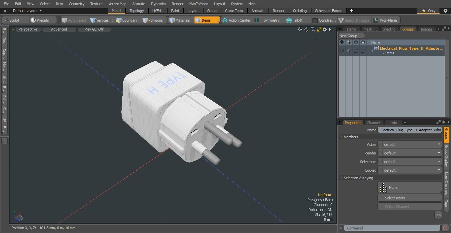 3D Electrical Plug Type H Adapter White - TurboSquid 1841229