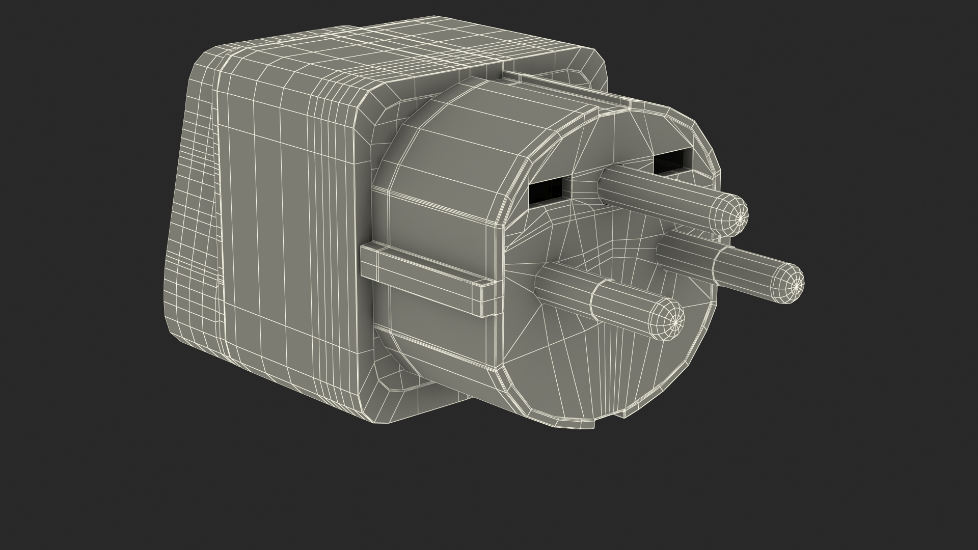 3D Electrical Plug Type H Adapter White - TurboSquid 1841229