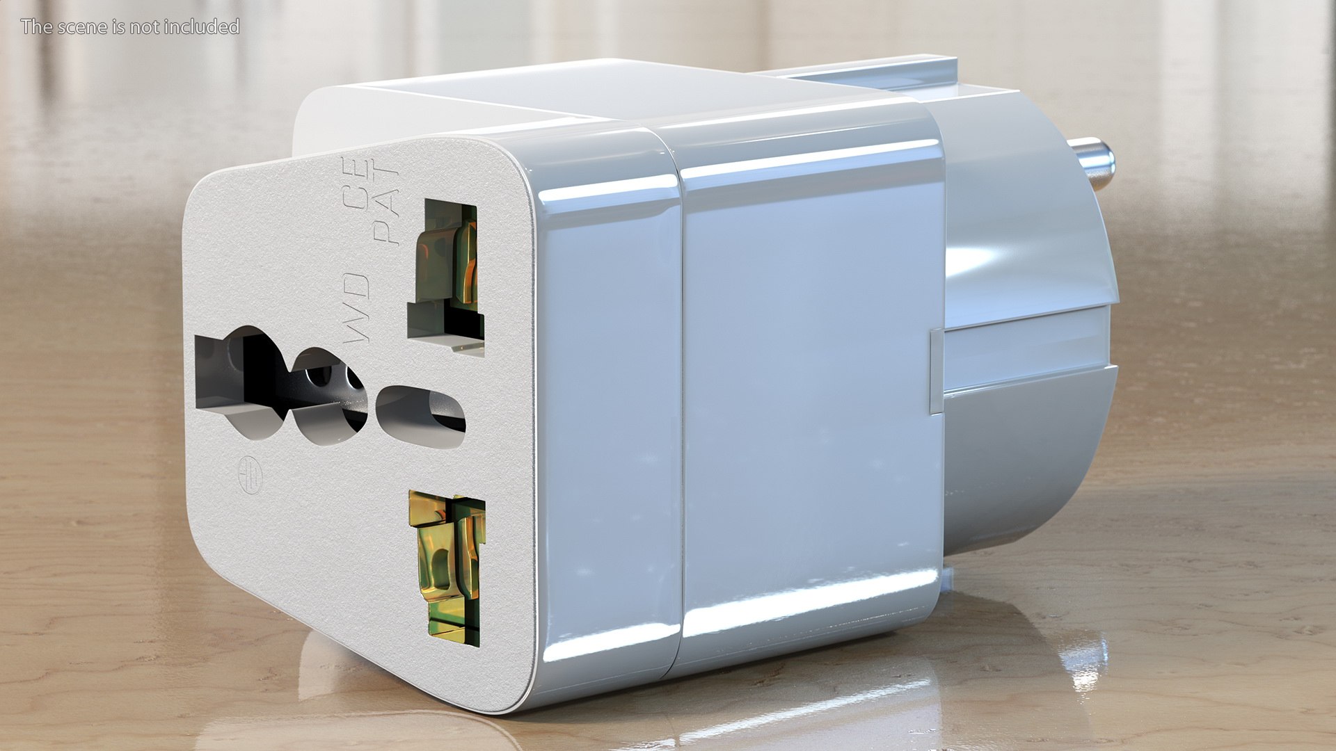 3D Electrical Plug Type H Adapter White - TurboSquid 1841229