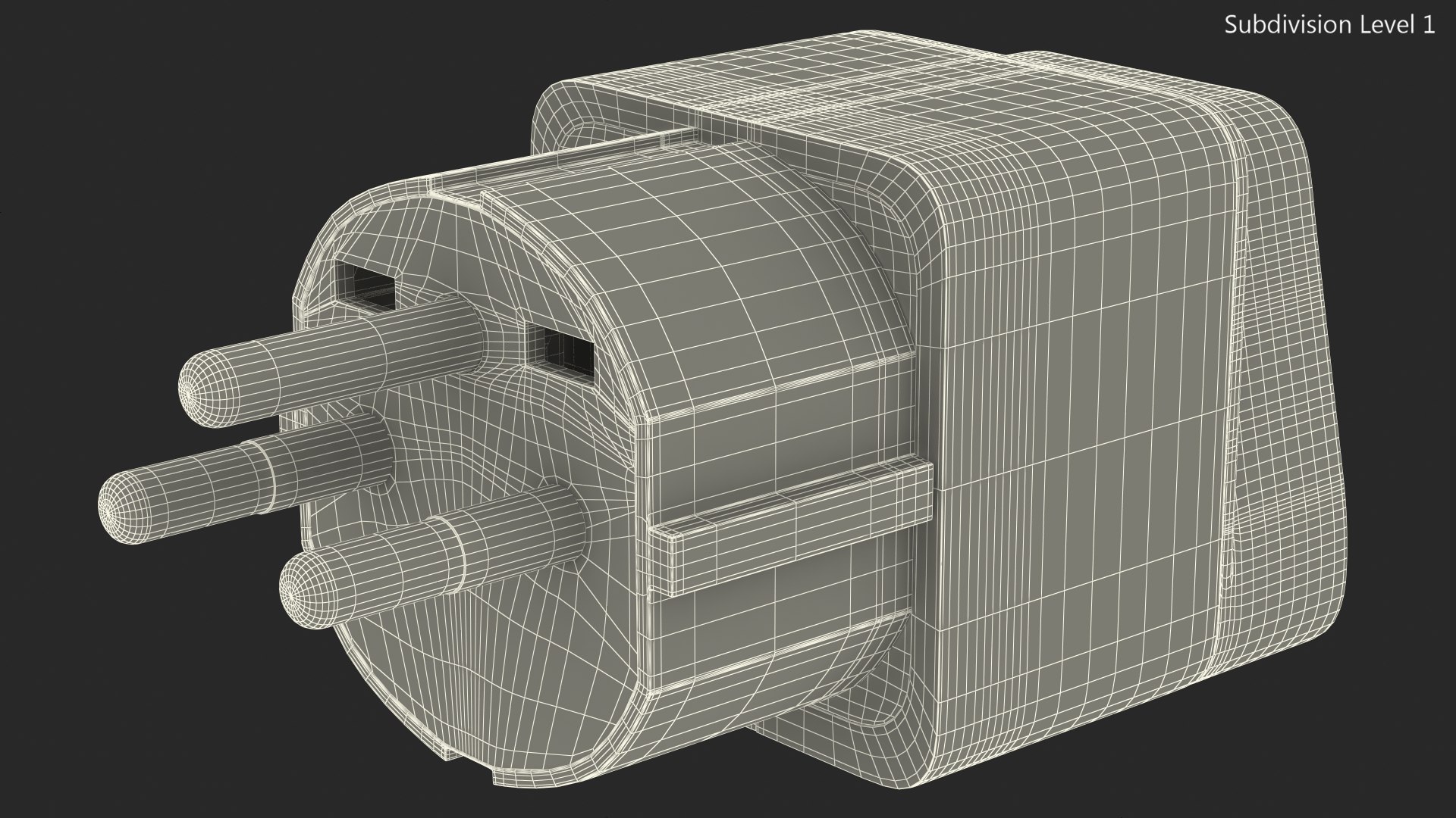 3D Electrical Plug Type H Adapter White - TurboSquid 1841229