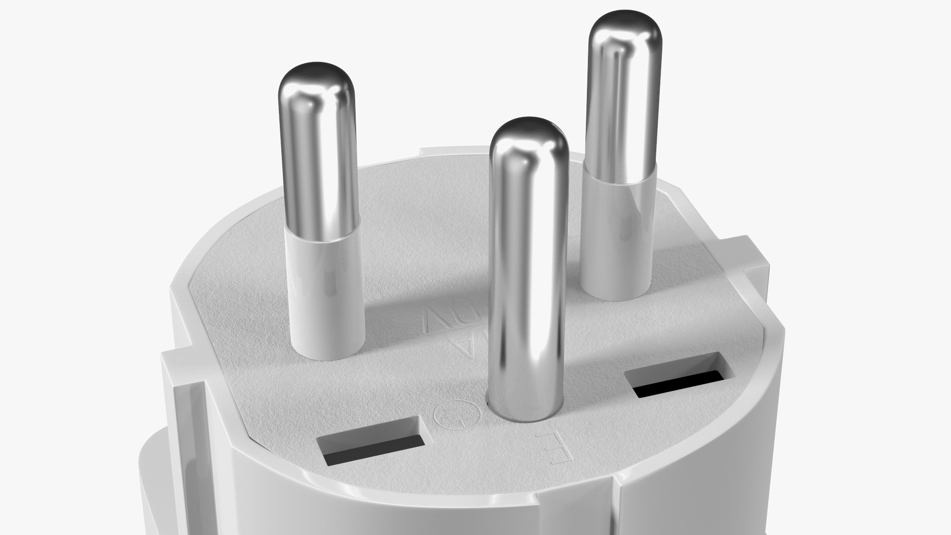 3D Electrical Plug Type H Adapter White - TurboSquid 1841229