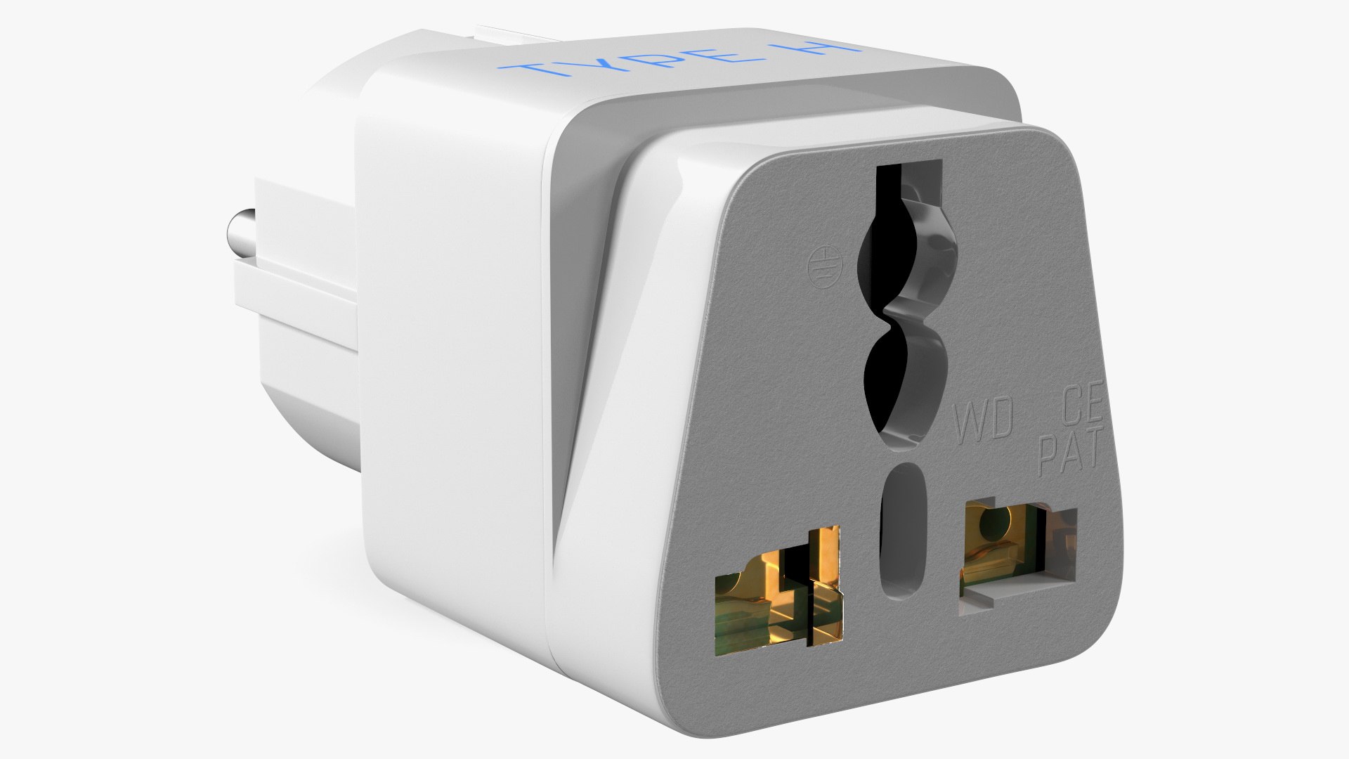3D Electrical Plug Type H Adapter White - TurboSquid 1841229