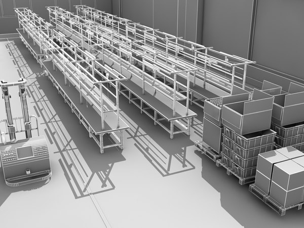 3D factory interior scene model - TurboSquid 1392433