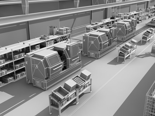 3D factory interior scene model - TurboSquid 1392433