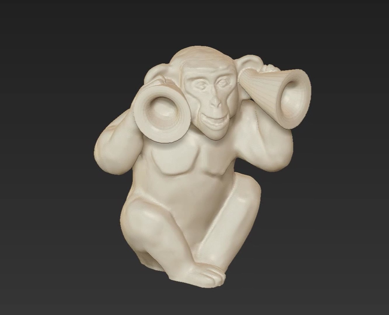 holiday monkey primate deaf 3d model