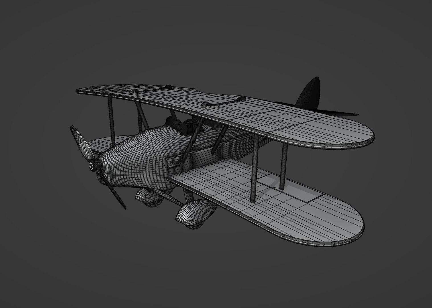 3D Model Biplane Printable - TurboSquid 2110434
