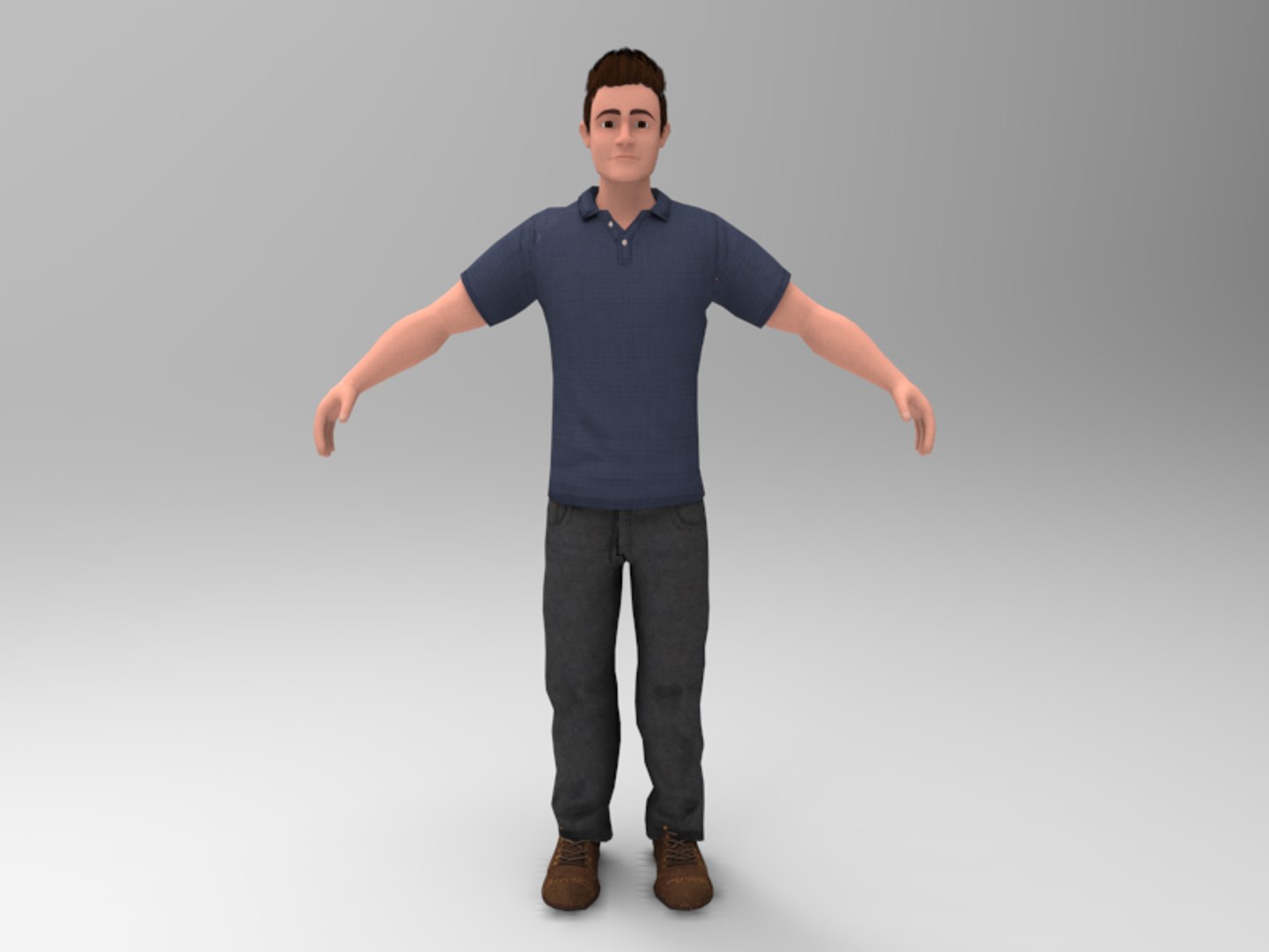 Young Cartoon Man 3D Model - TurboSquid 1315875