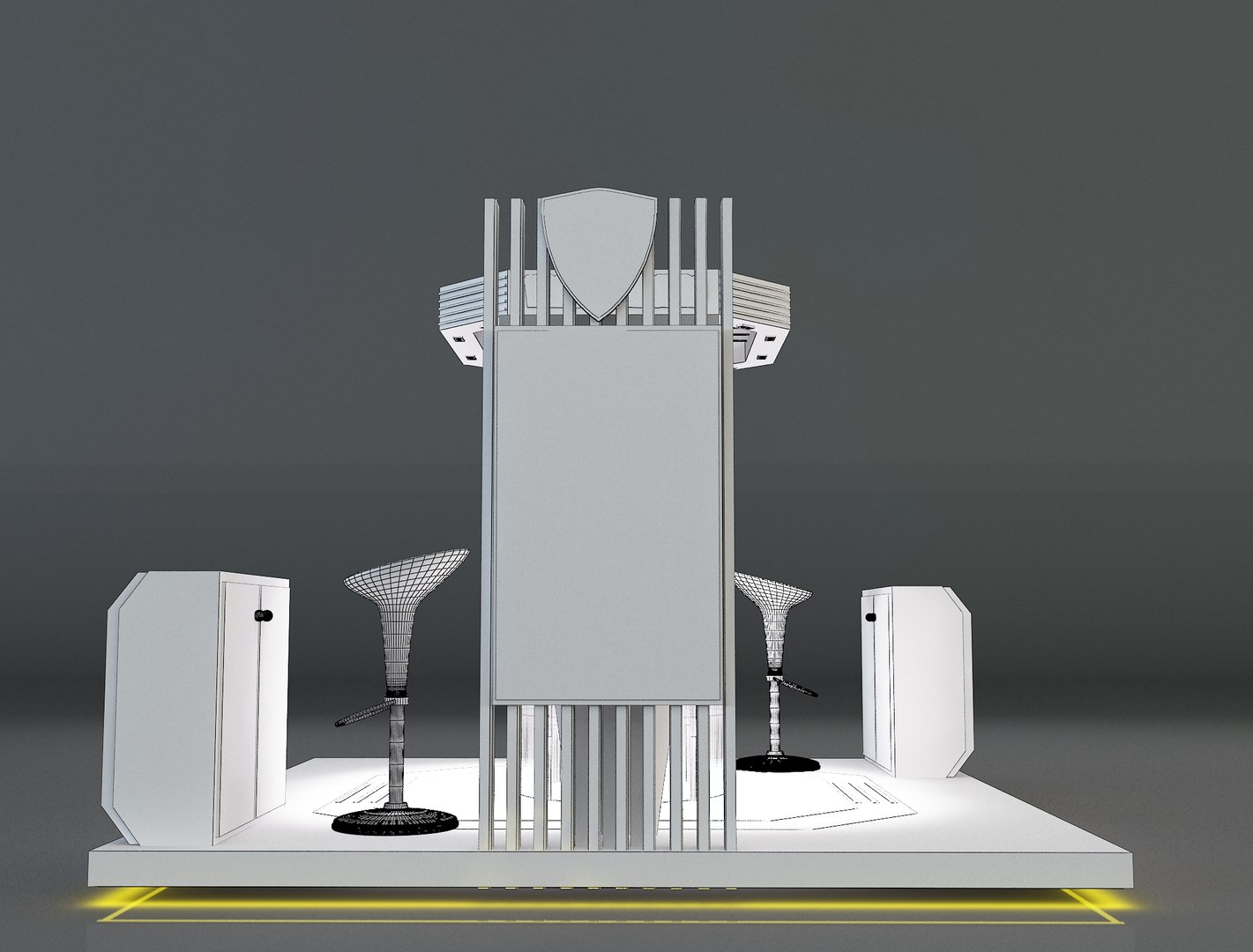 Booth Exhibition Stand A665d Model - TurboSquid 2269054