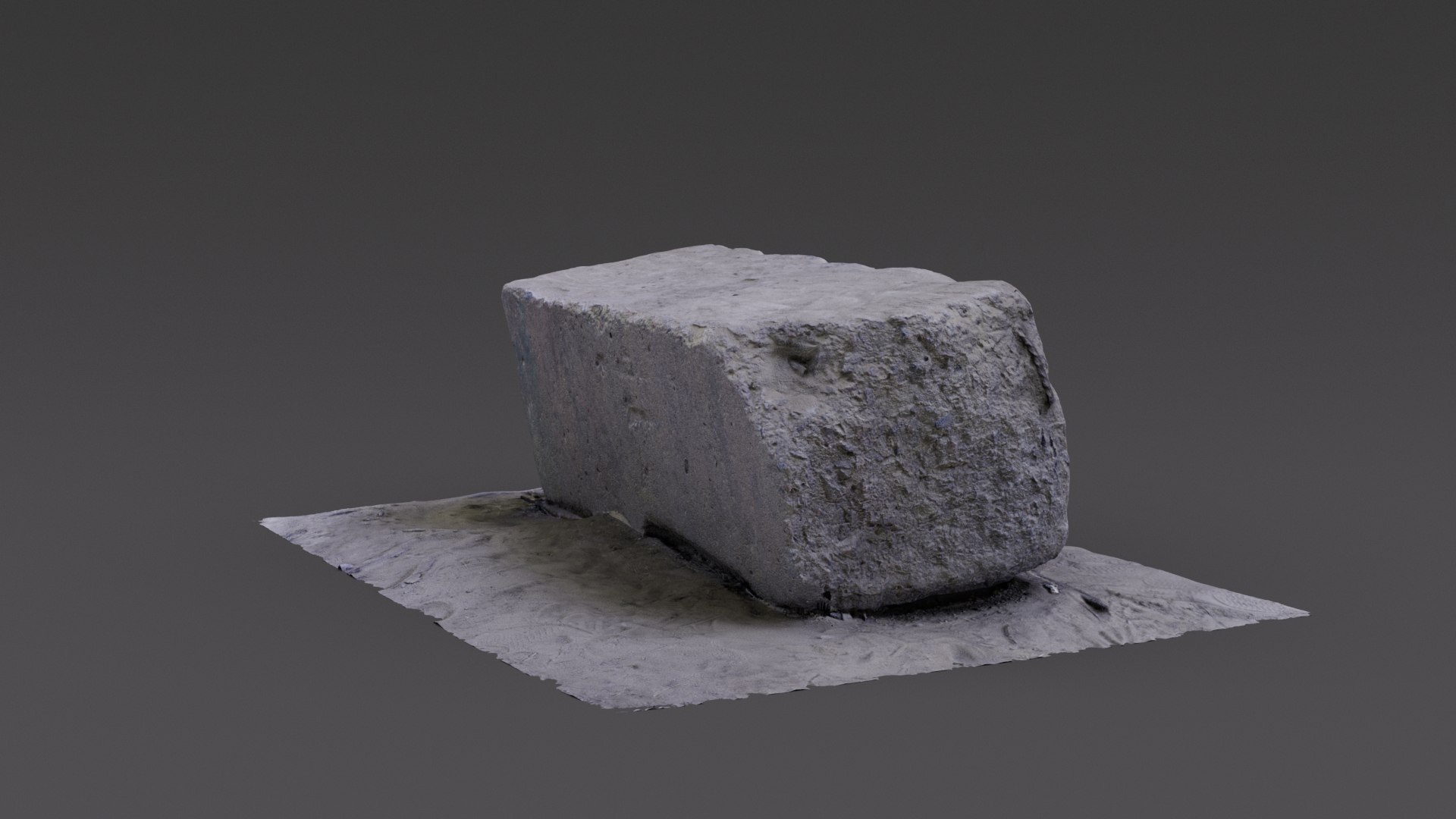 3D Model Cement Destroyed Block With Rebar High Quality Photogrammetry ...