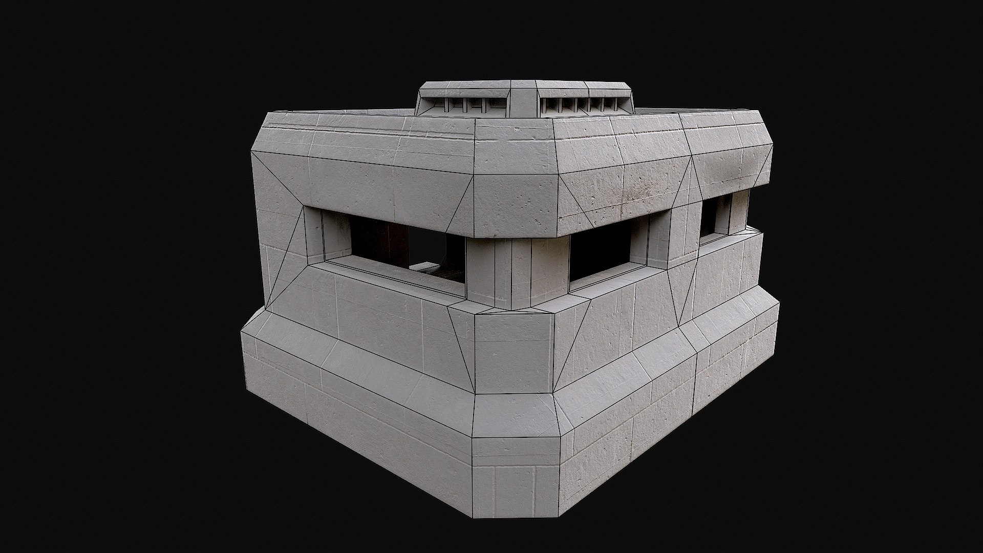 Military Concrete Bunker Base 3 3D Model - TurboSquid 2358100