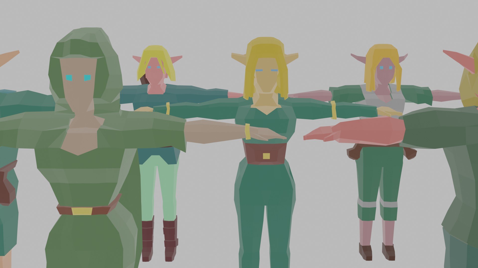 Low Poly Elves Collection Pack 3D model - TurboSquid 2165254