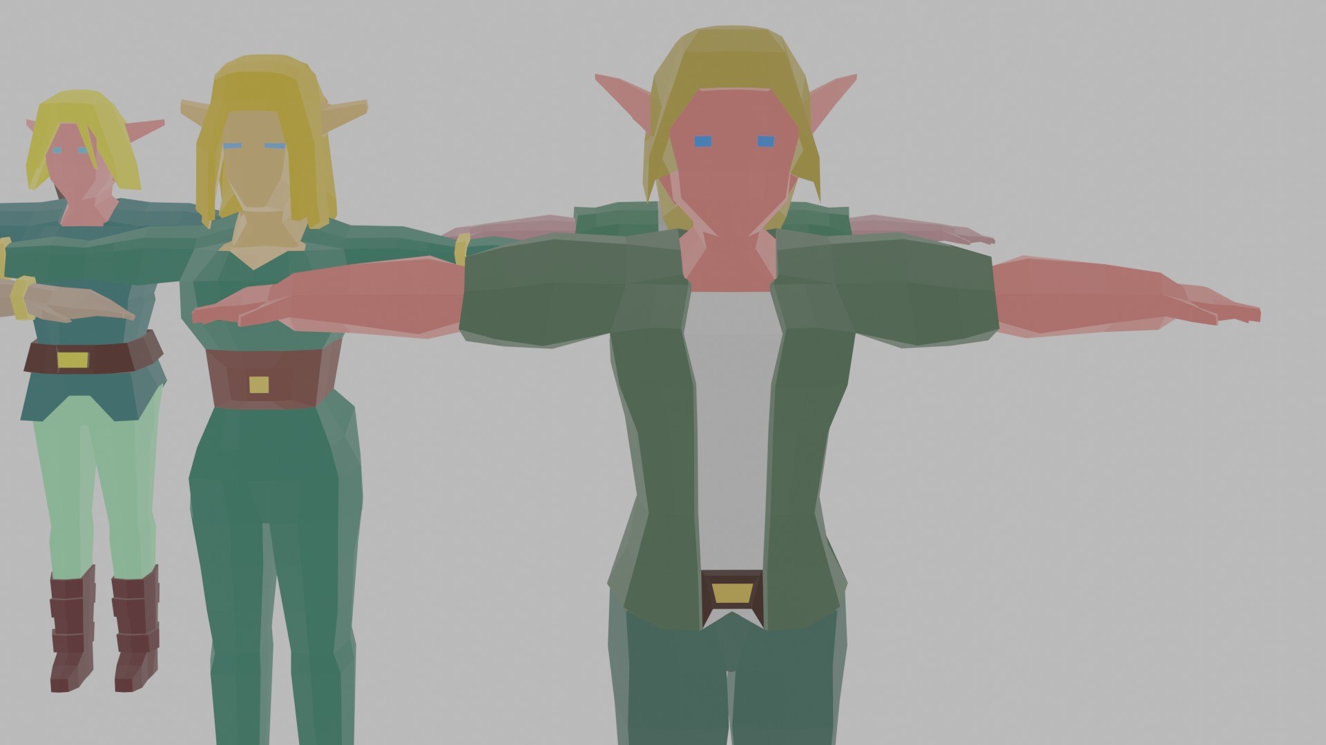 Low Poly Elves Collection Pack 3D Model - TurboSquid 2165254
