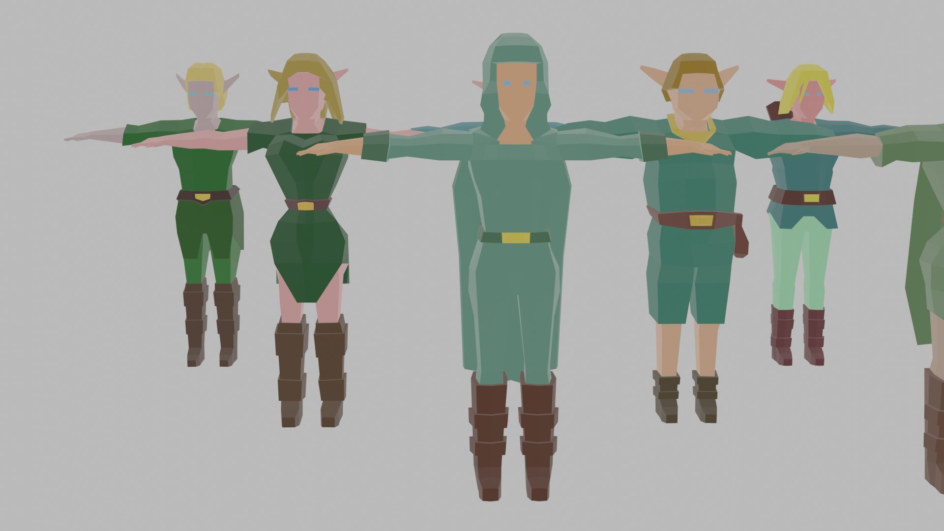 Low Poly Elves Collection Pack 3D Model - TurboSquid 2165254