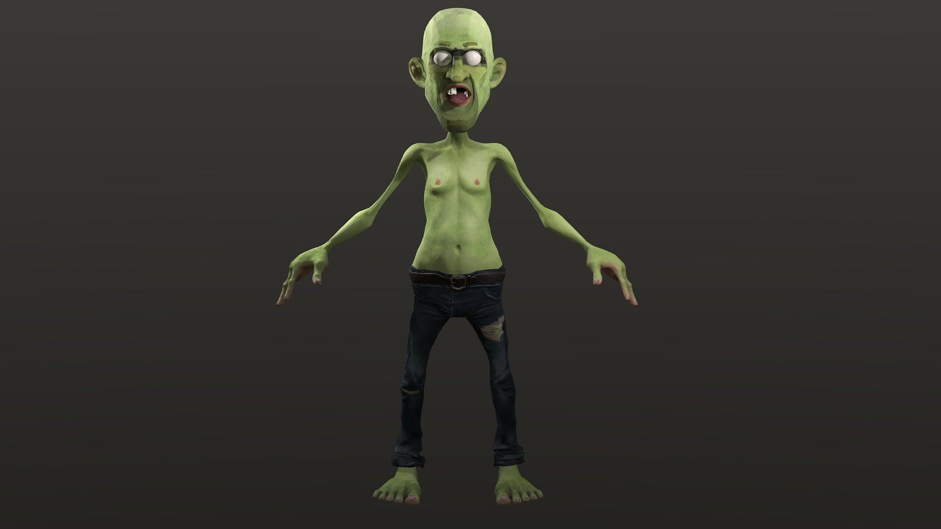 Zombie Toon 3D Model - TurboSquid 1756343