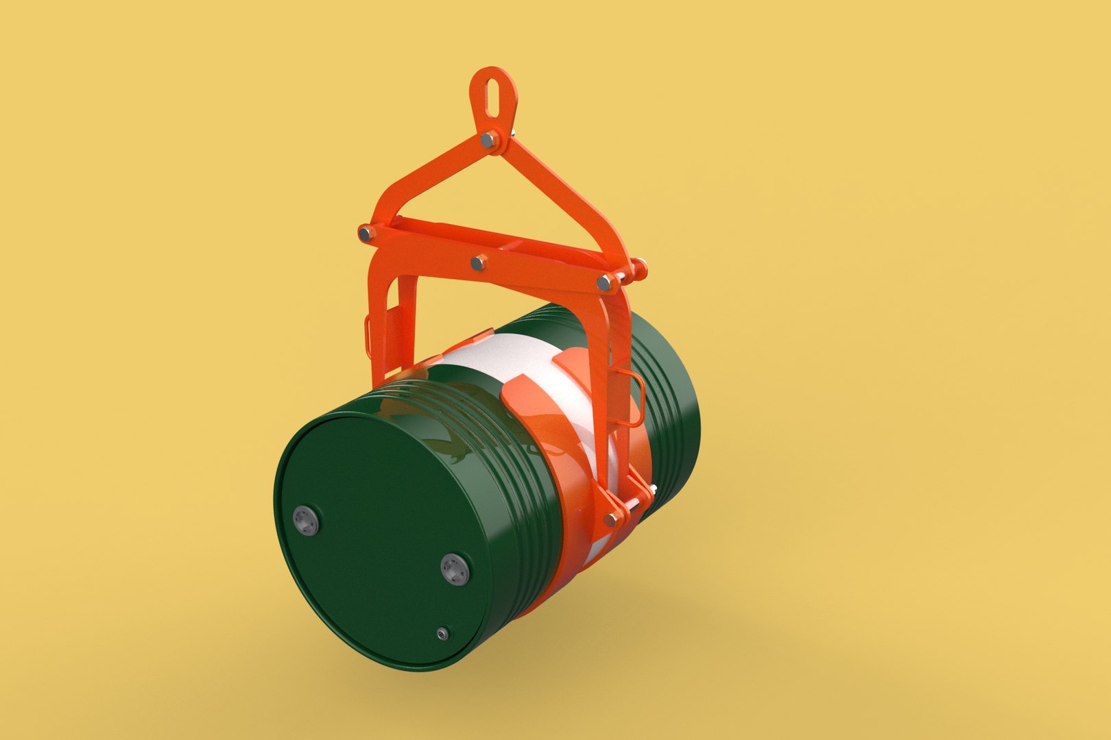 3D DRUM BARREL HORIZONTAL TONGS SCISSOR GRIPPER LIFTING CLAMP GRAB ...