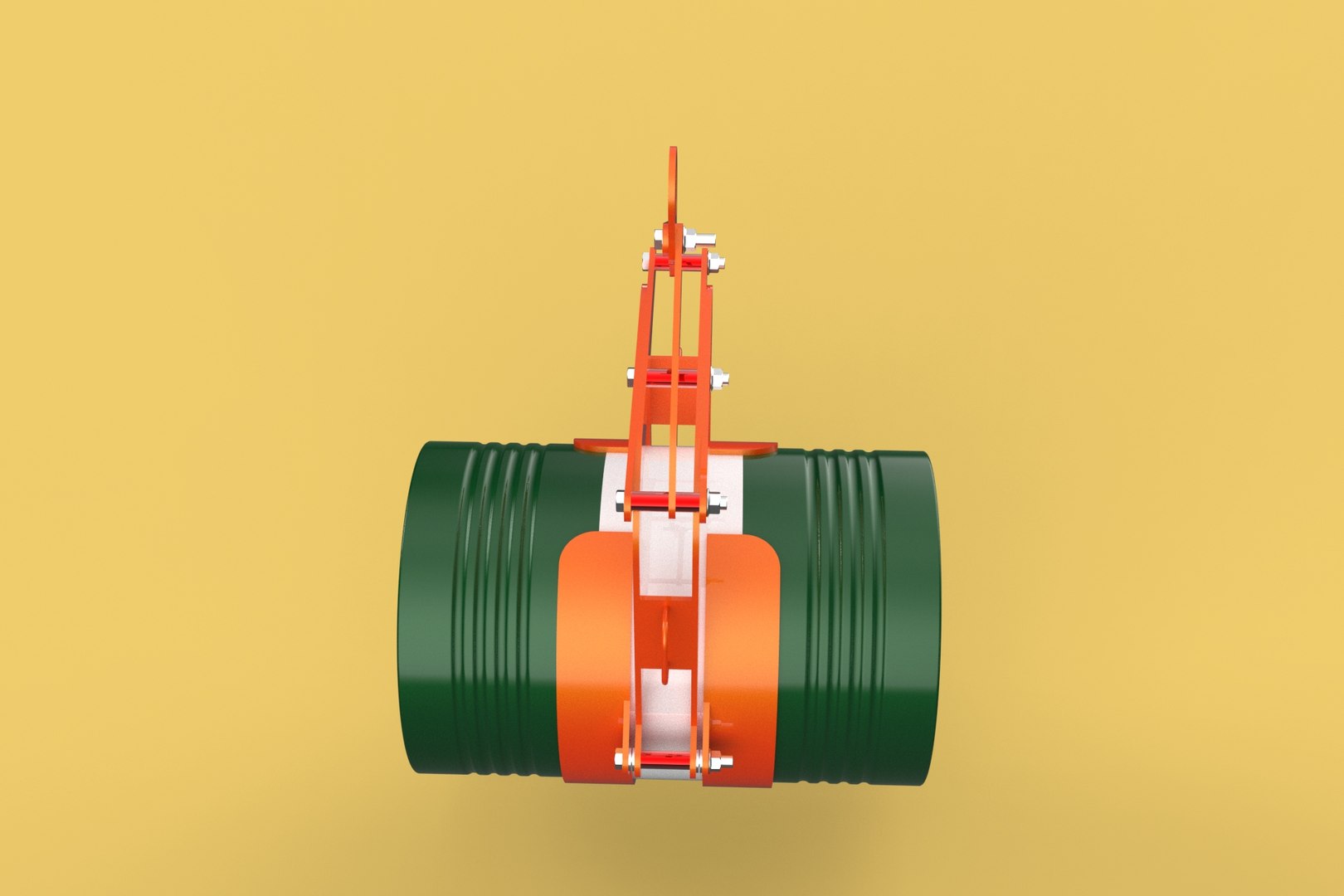 3D DRUM BARREL HORIZONTAL TONGS SCISSOR GRIPPER LIFTING CLAMP GRAB ...