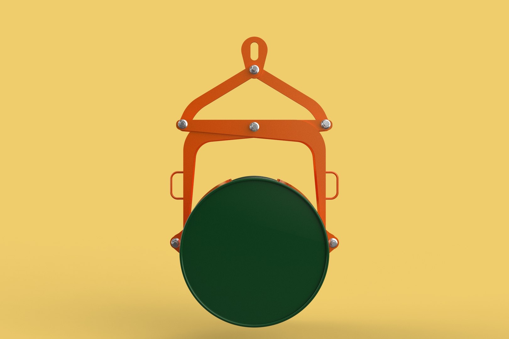 3D DRUM BARREL HORIZONTAL TONGS SCISSOR GRIPPER LIFTING CLAMP GRAB ...