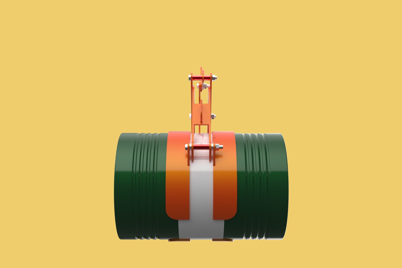 3D DRUM BARREL HORIZONTAL TONGS SCISSOR GRIPPER LIFTING CLAMP GRAB ...