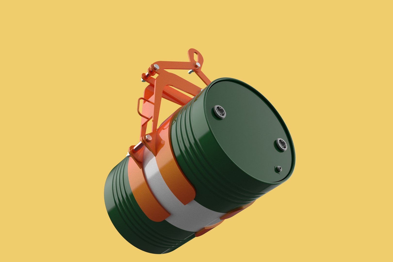 3D DRUM BARREL HORIZONTAL TONGS SCISSOR GRIPPER LIFTING CLAMP GRAB ...