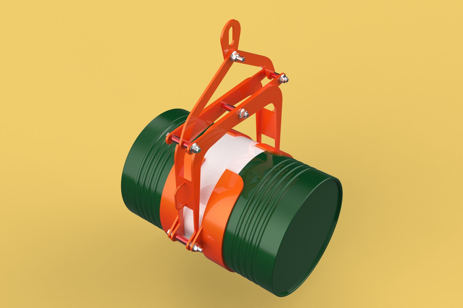 3D DRUM BARREL HORIZONTAL TONGS SCISSOR GRIPPER LIFTING CLAMP GRAB ...