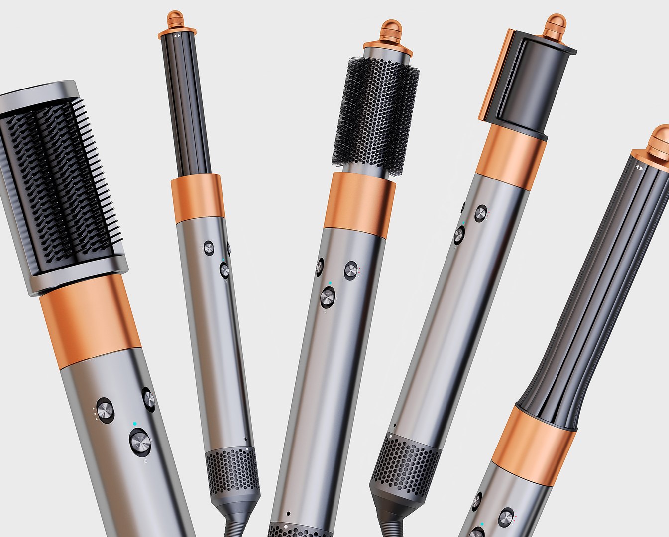 Dyson Airwrap HS05 Long Nickel 3D Model - TurboSquid 2279962