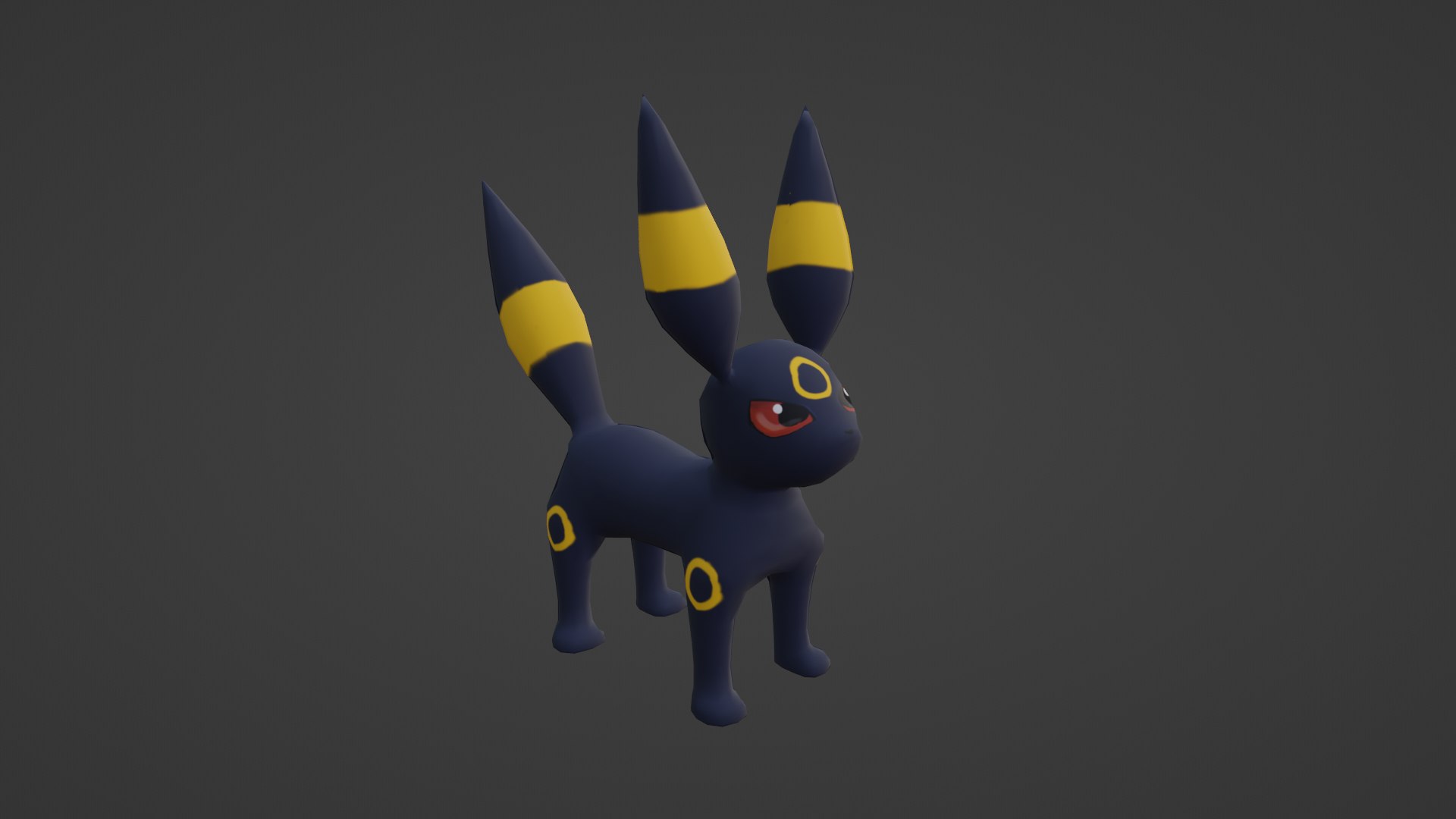 ANIMATED LOWPOLY UMBREON 3D Model - TurboSquid 2247242