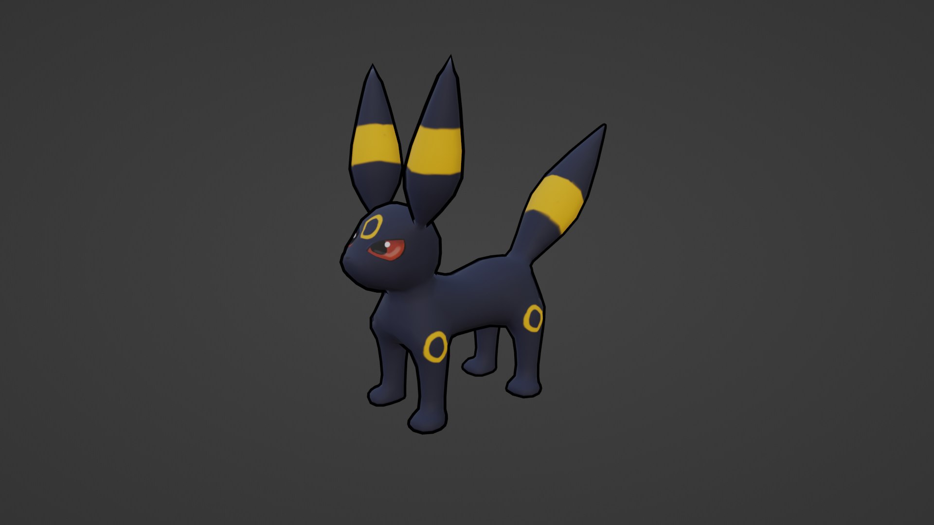 ANIMATED LOWPOLY UMBREON 3D Model - TurboSquid 2247242