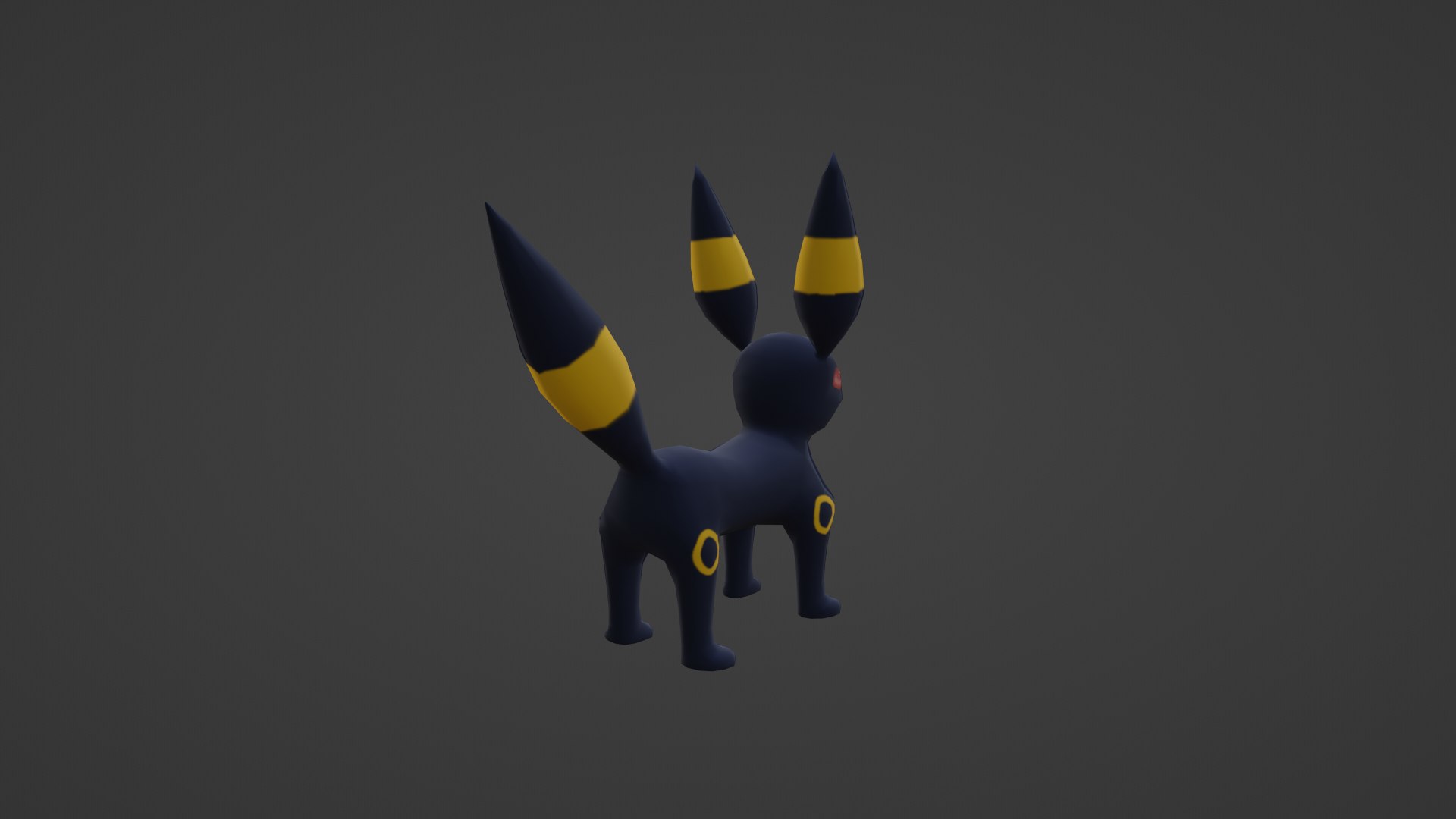 ANIMATED LOWPOLY UMBREON 3D Model - TurboSquid 2247242