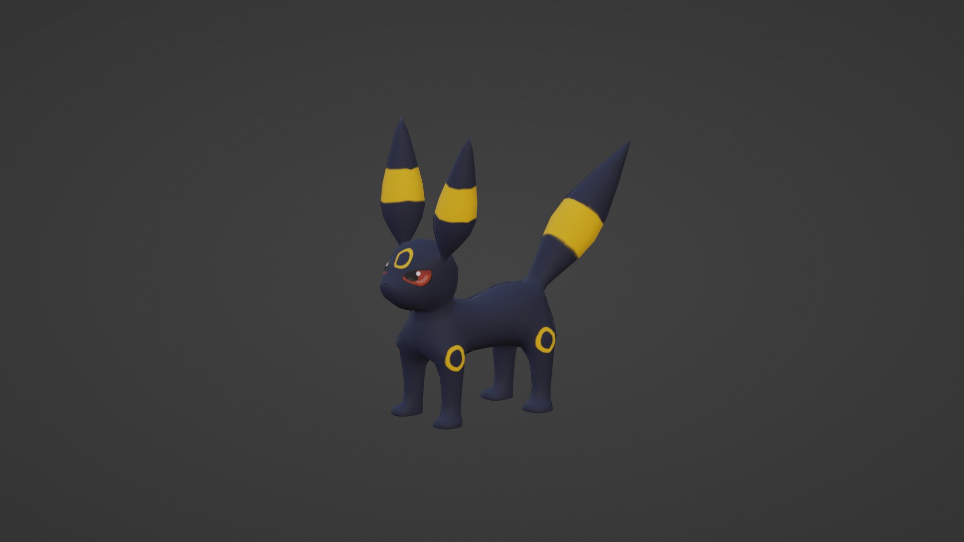 ANIMATED LOWPOLY UMBREON 3D Model - TurboSquid 2247242