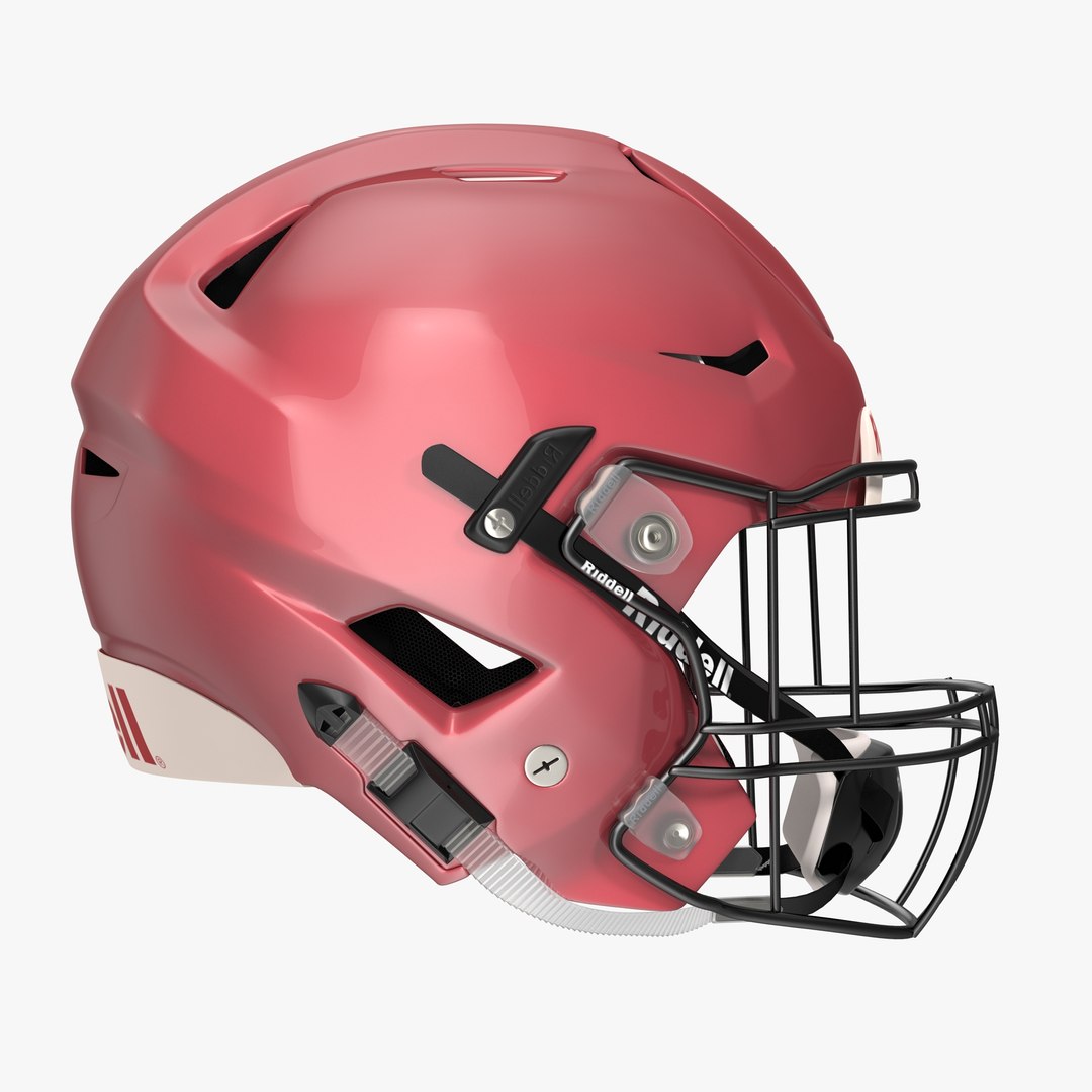 Riddel Speedflex Helmet Red 3d Model