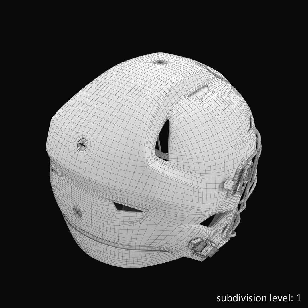 Riddel Speedflex Helmet Red 3d Model