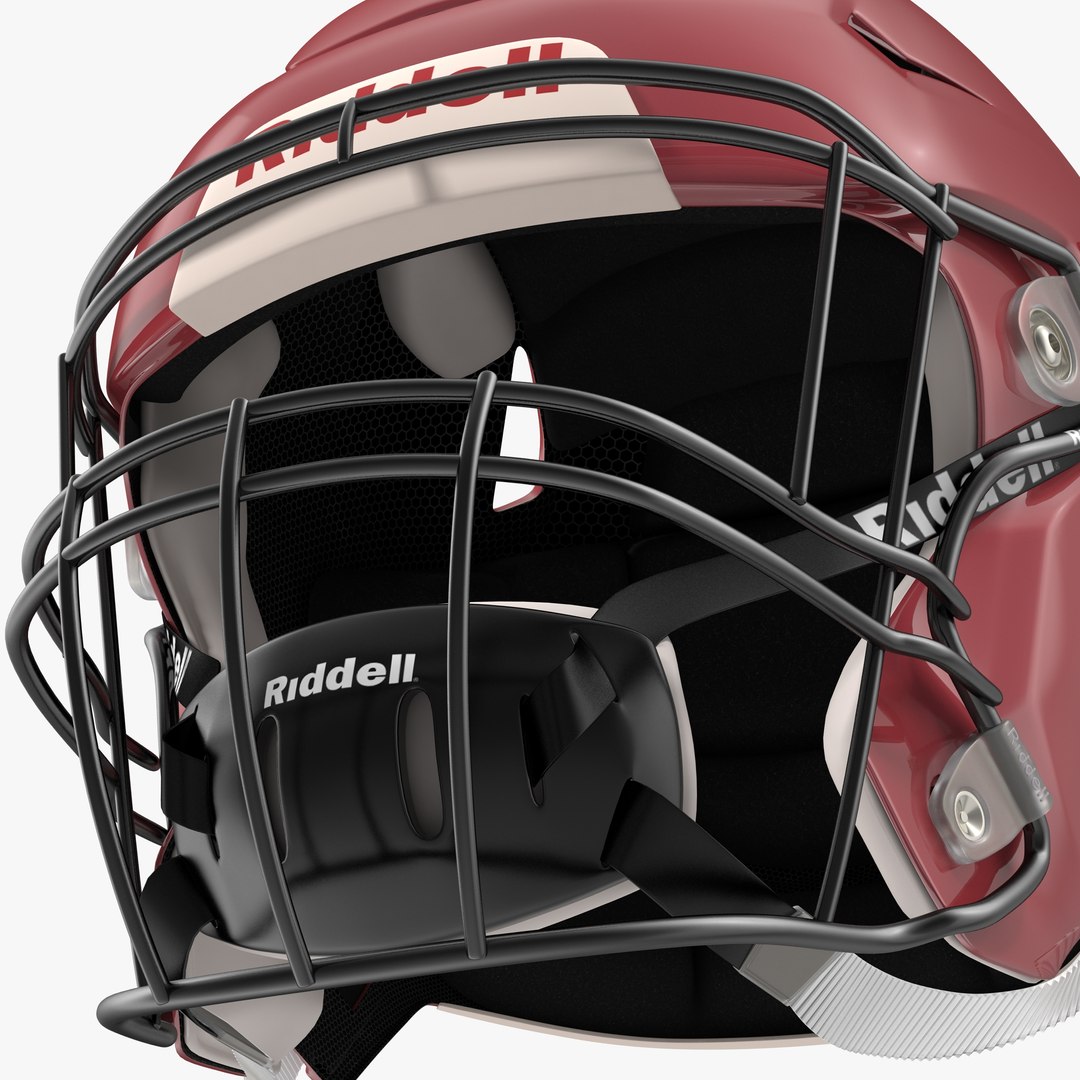 Riddel Speedflex Helmet Red 3d Model