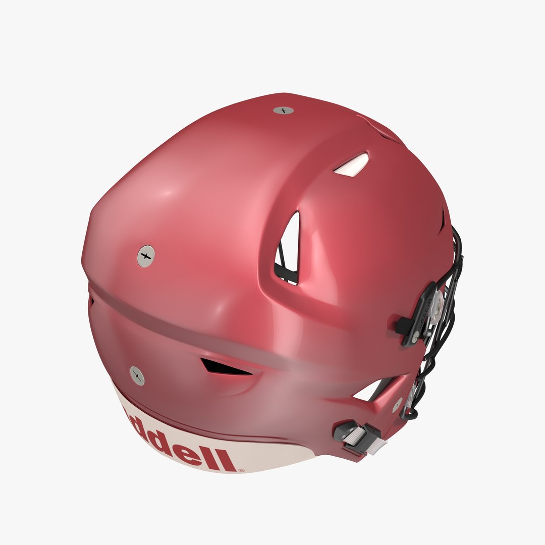 Riddel Speedflex Helmet Red 3d Model