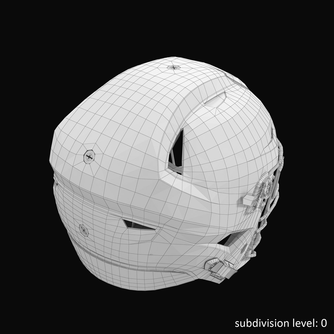 Riddel Speedflex Helmet Red 3d Model