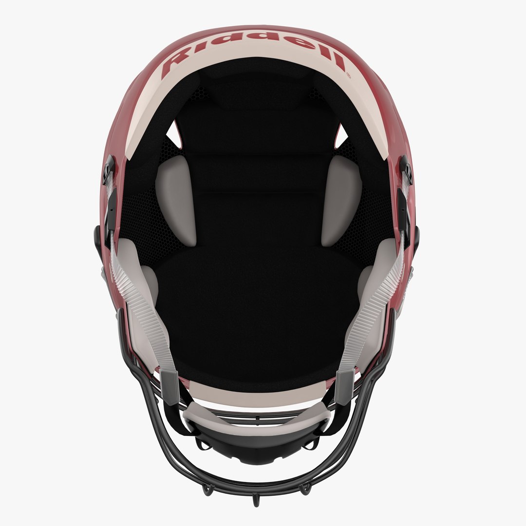Riddel Speedflex Helmet Red 3d Model