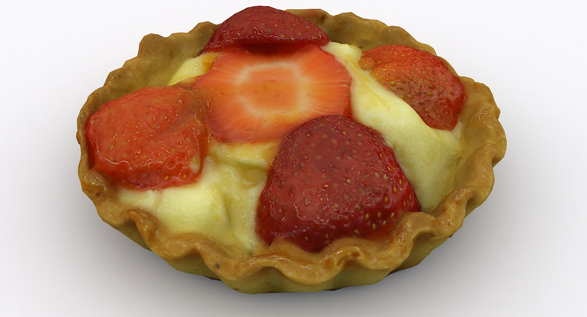 3D Model Strawberry Tartelette Cake - TurboSquid 1419313