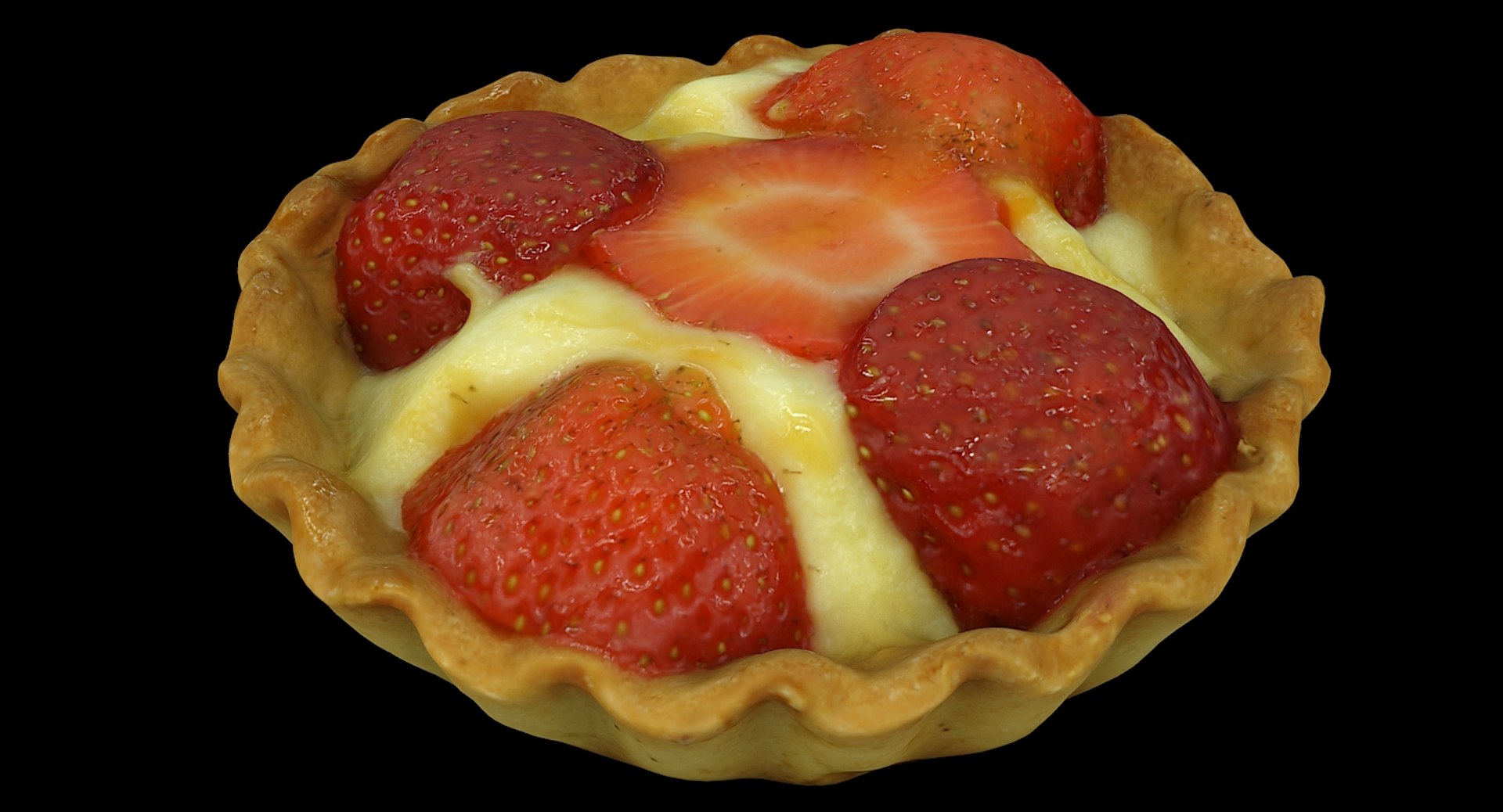 3D Model Strawberry Tartelette Cake - TurboSquid 1419313