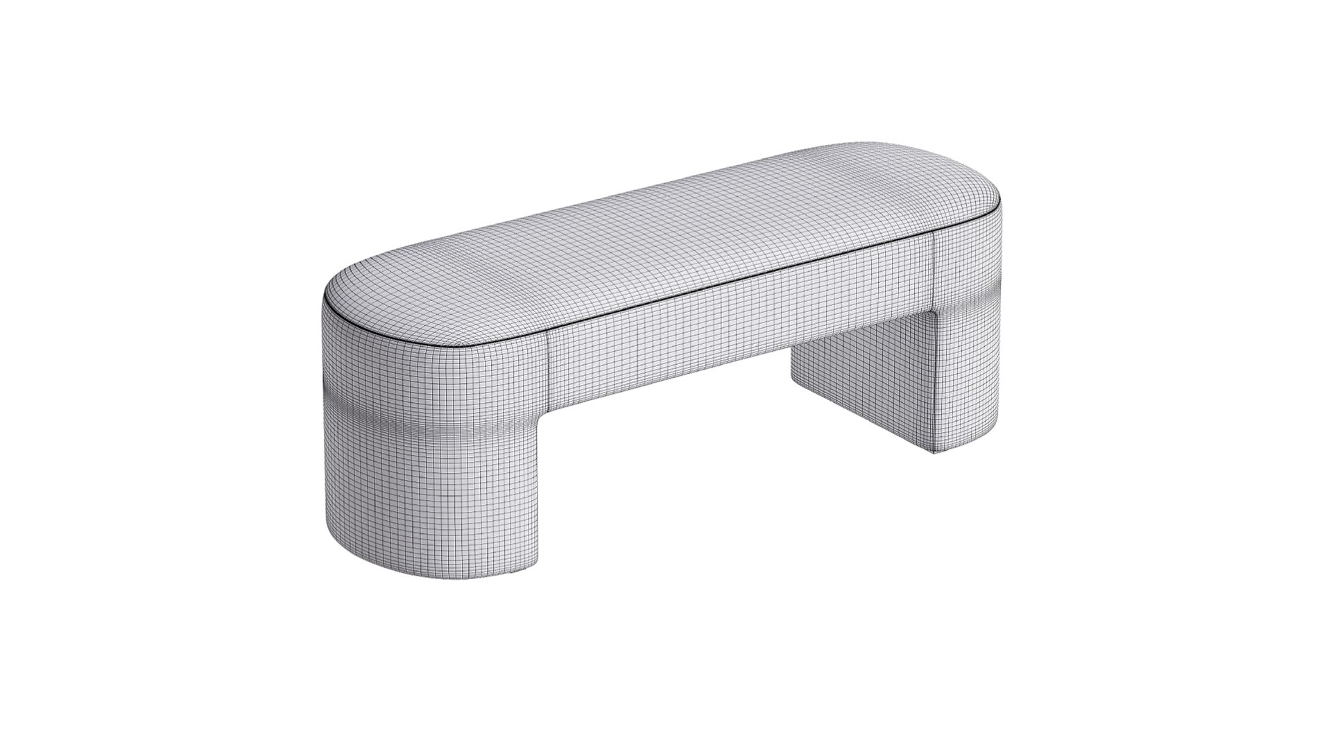 Elena Velvet Bench Model - TurboSquid 2199293