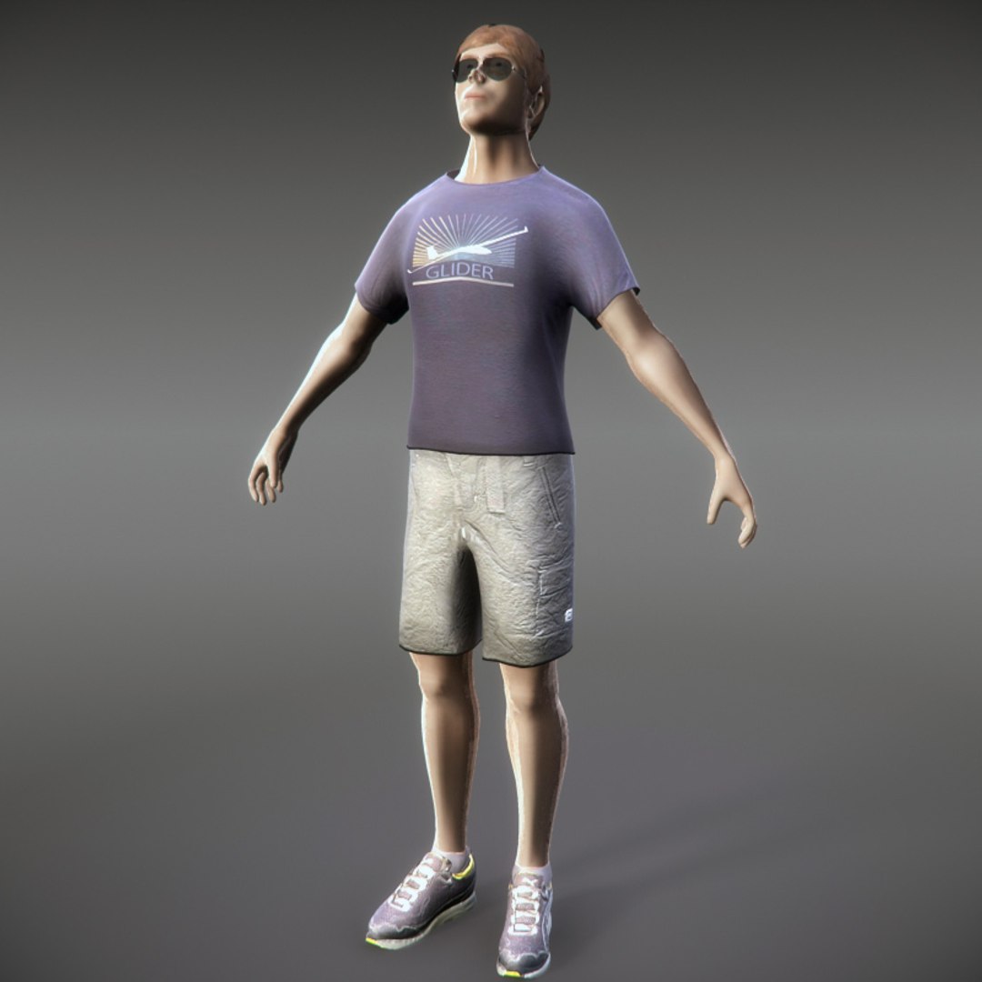 3d Man Rigged Model