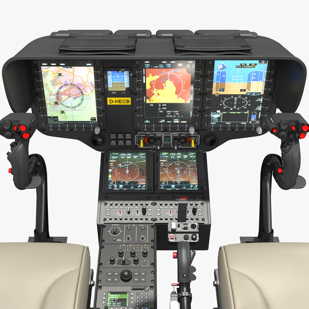 Airbus H145 Hubschrauber-Cockpit 3D-Modell - TurboSquid 1339405