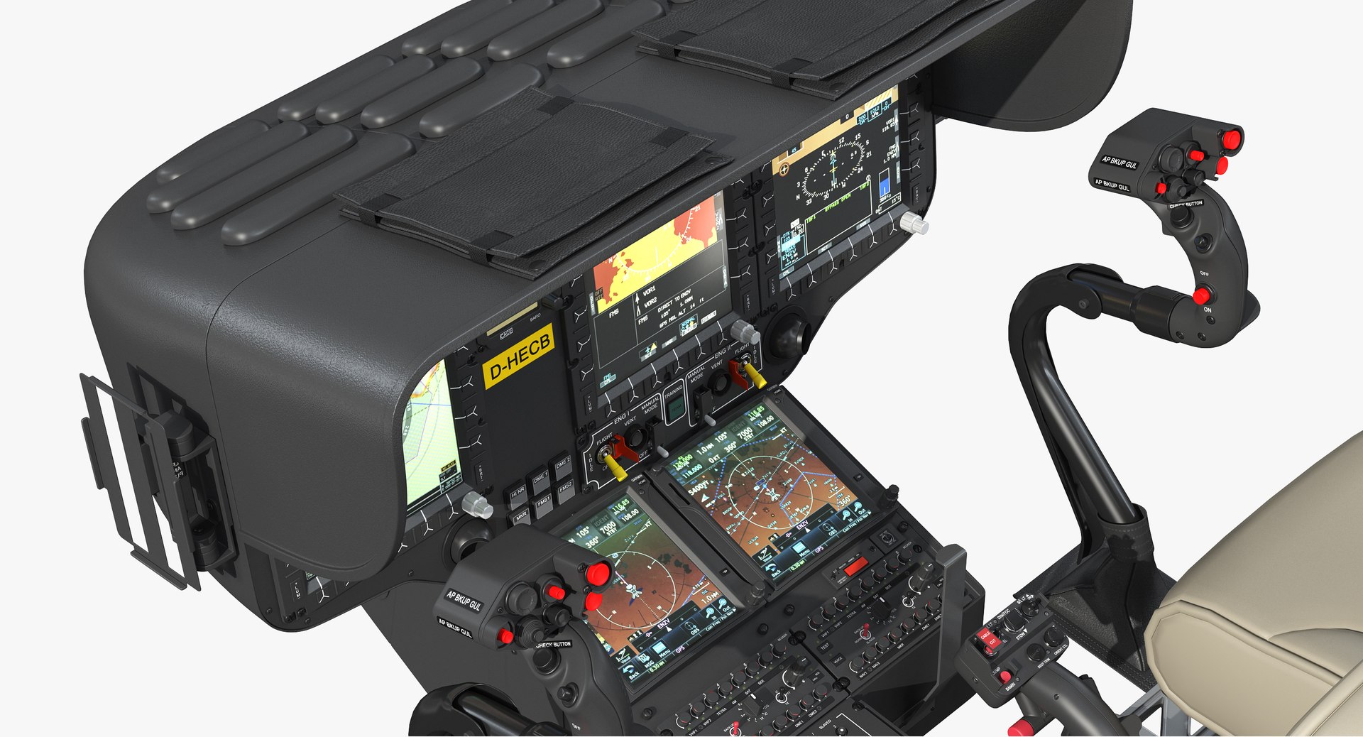 3D Model Airbus H145 Helicopter Cockpit - TurboSquid 1339405