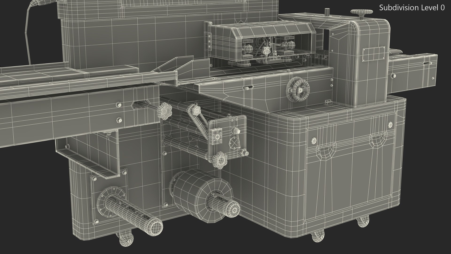Horizontal Flow Pack Machine With Conveyor Belt Model - TurboSquid 2376637