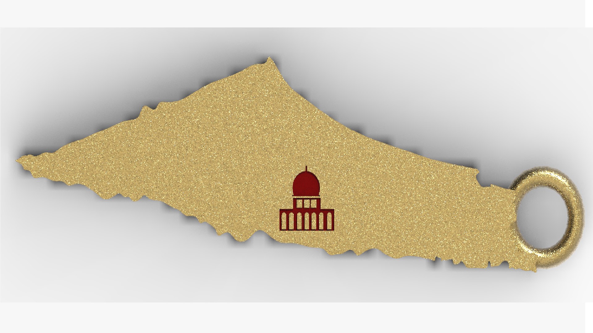 3D Israel Map Pendant Print Palestine - TurboSquid 2148290