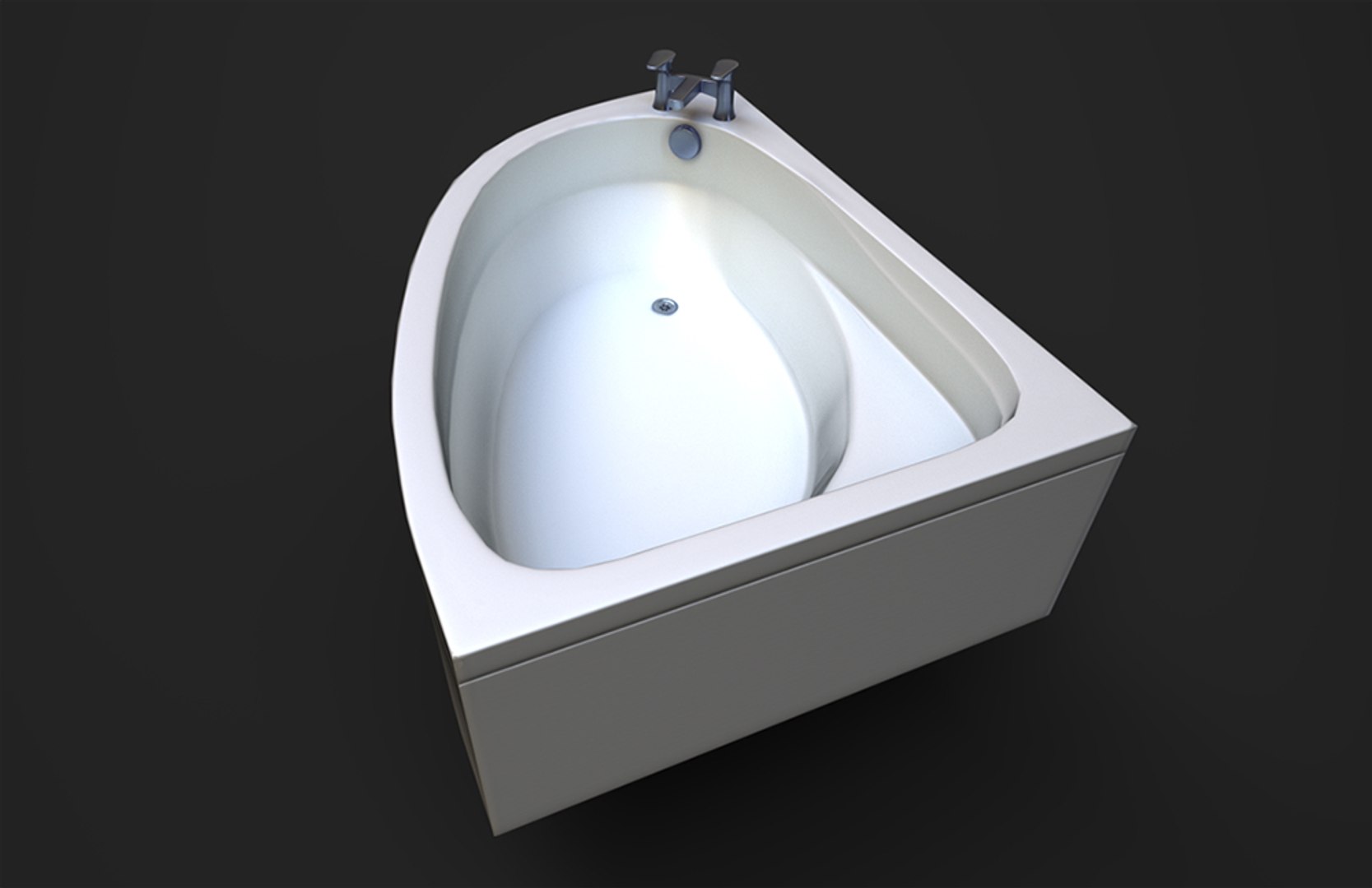 3D Corner Bath Tub - TurboSquid 1560230